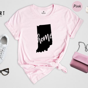 Indiana State Shirts, Indiana State Map Shirt, Indiana Travel Gifts ...