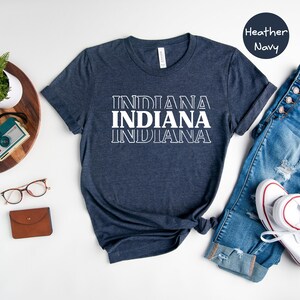 Indiana State Shirts Indiana State Map Shirt Indiana Travel - Etsy