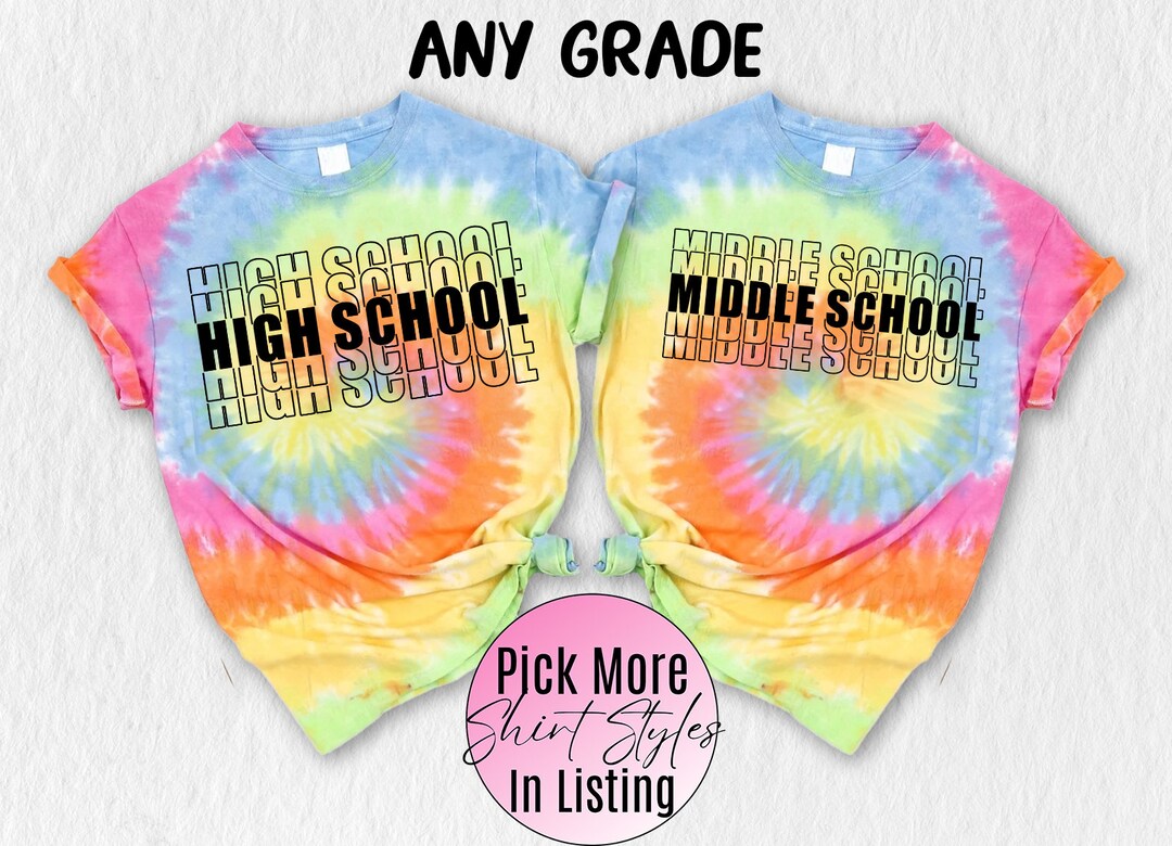 High School Tie Dye Shirt, High School Senior Shirt, Tie Dye Shirt ...