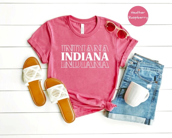 Indiana State Shirts Indiana State Map Shirt Indiana Travel - Etsy