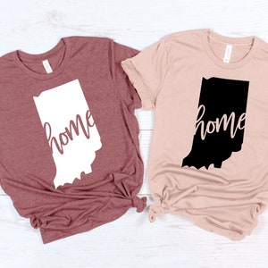 Indiana State Shirts Indiana State Map Shirt Indiana Travel - Etsy