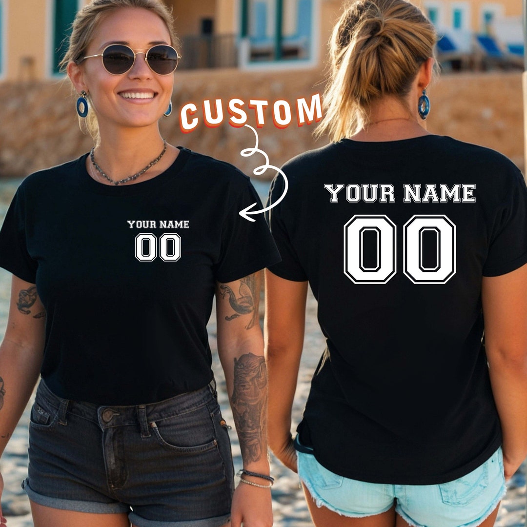 Custom Sports Fan Shirt: Personalized Team Name, Number Tee, Comfort ...