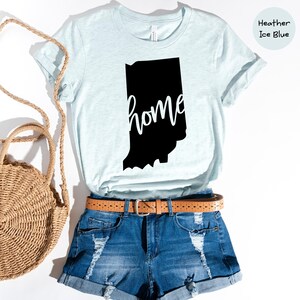 Indiana State Shirts Indiana State Map Shirt Indiana Travel - Etsy
