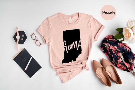 Indiana State Shirts Indiana State Map Shirt Indiana Travel - Etsy
