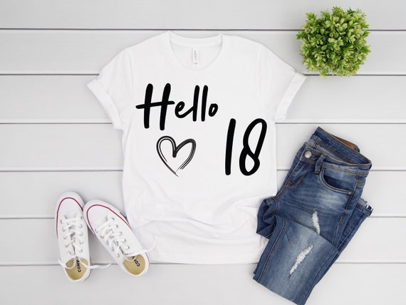 18th Birthday Shirt Hello 18 T-Shirt Friends Birthday Shirt | Etsy