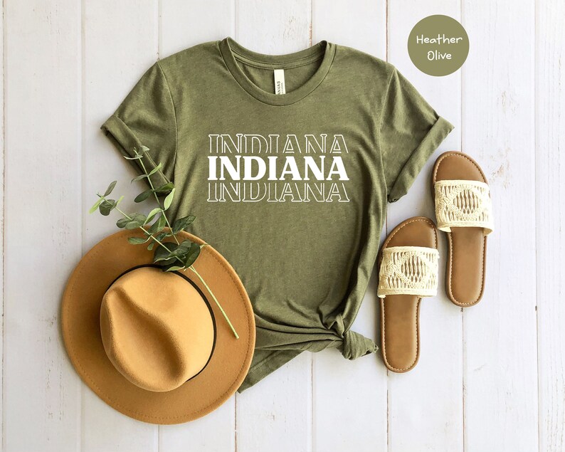 Indiana State Shirts Indiana State Map Shirt Indiana Travel - Etsy