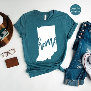 Indiana State Shirts Indiana State Map Shirt Indiana Travel - Etsy