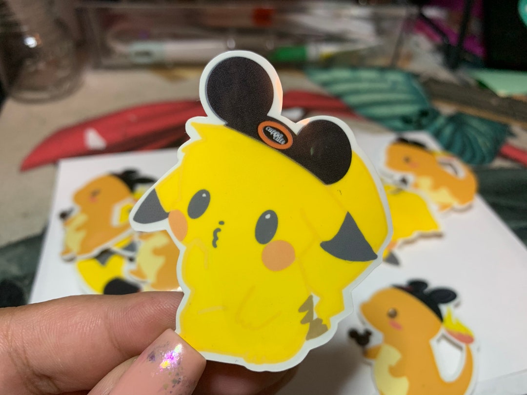 Pikachu Disneyland Waterproof Sticker - Etsy