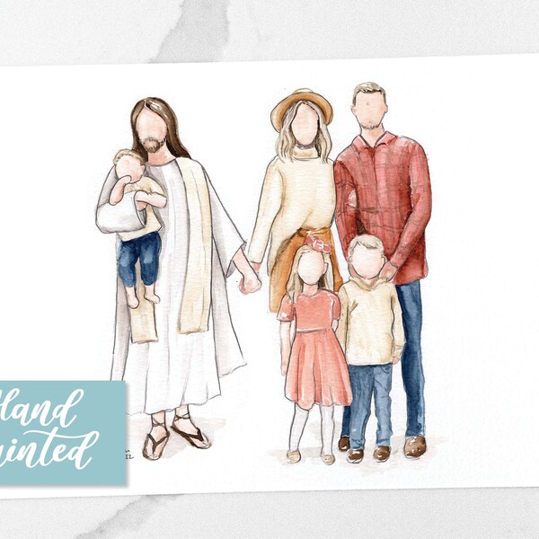 Jesus Family Watercolor - Etsy