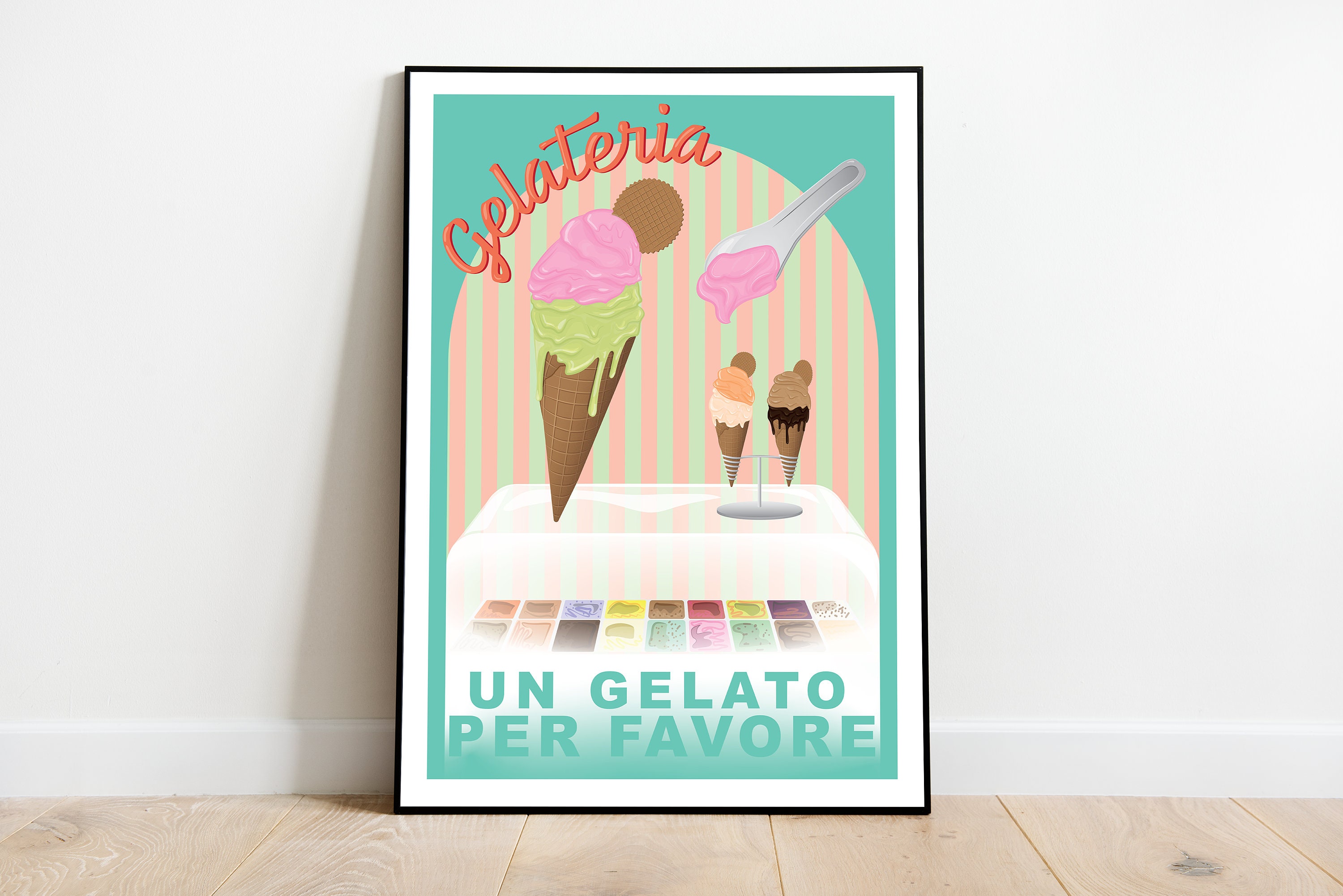 Ice Cream Print - Dessert Wall Art - Gelato - Limited Edition Art Print ...