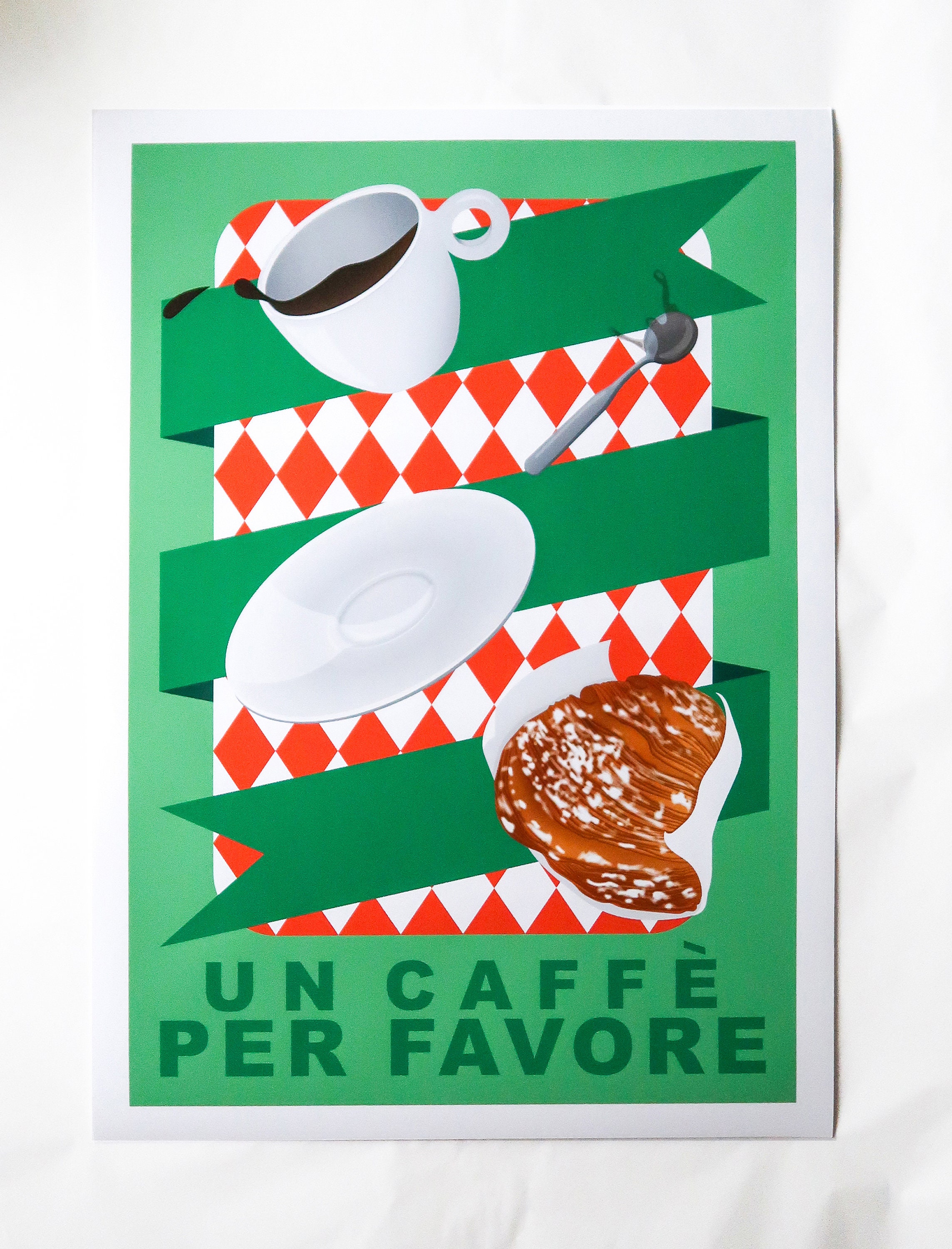 Un Caffè per Favore Limited Edition Art Print Coffee Poster Italian Art ...
