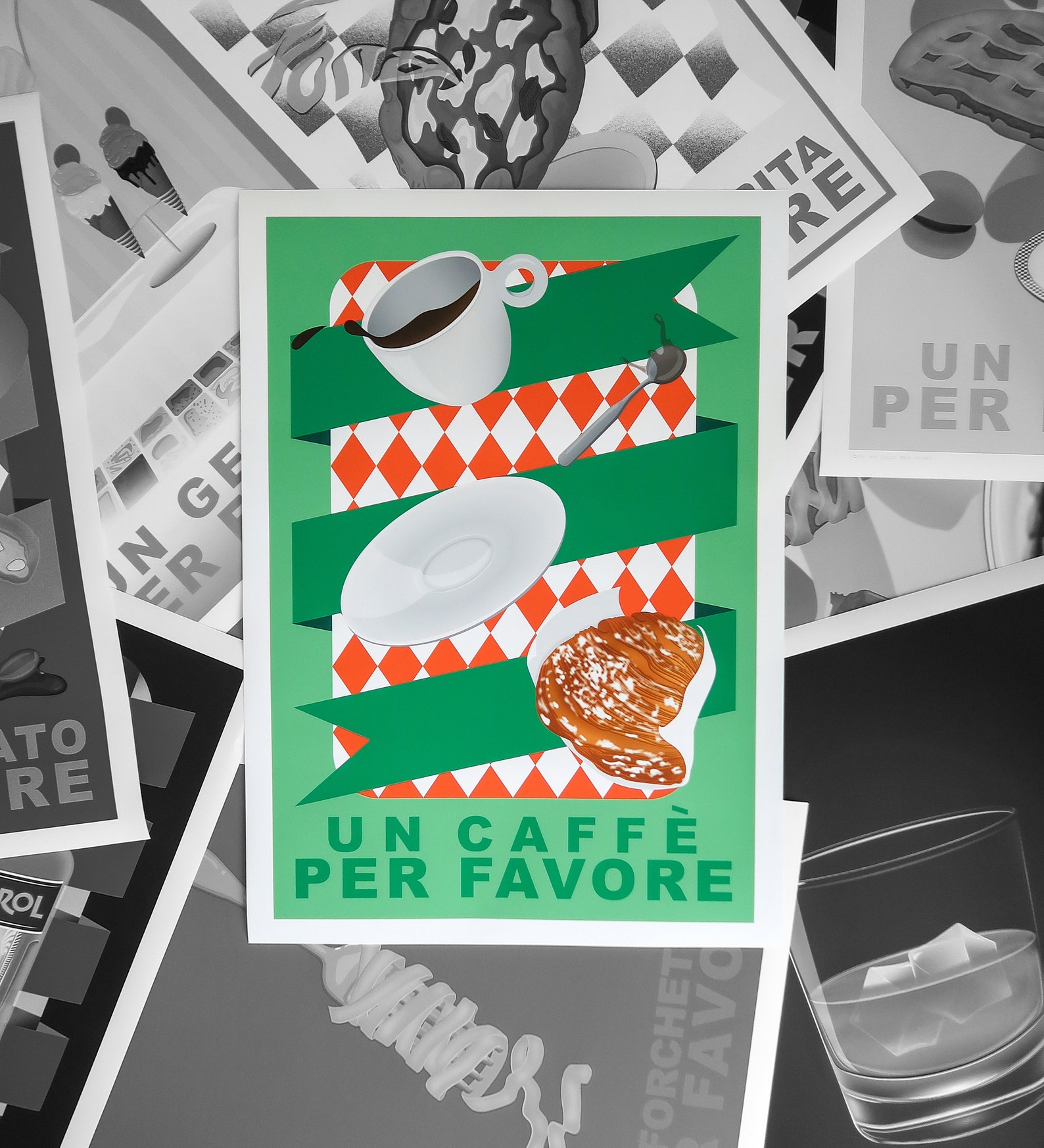 Un Caffè per Favore - Limited Edition Art Print - Coffee Poster ...