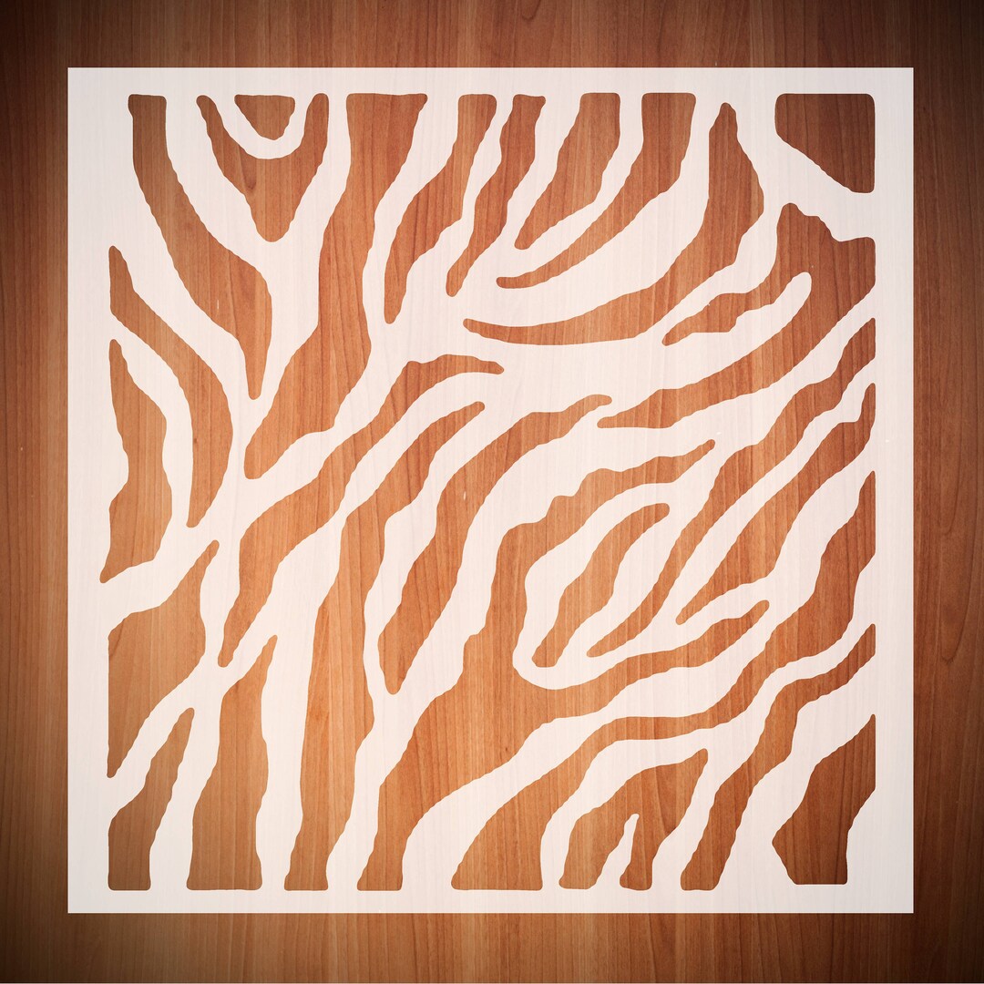 Zebra Print Stencil - Reusable Plastic or Vinyl - Painting on Wood ...