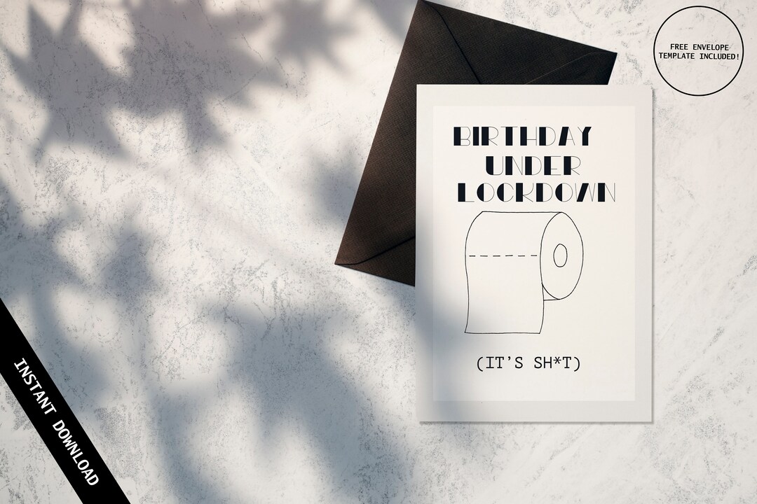Digital Download Funny Birthday Card | Isolation Card | Lockdown Card ...