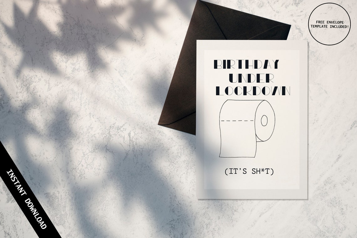 Digital Download Funny Birthday Card | Isolation Card | Lockdown Card ...