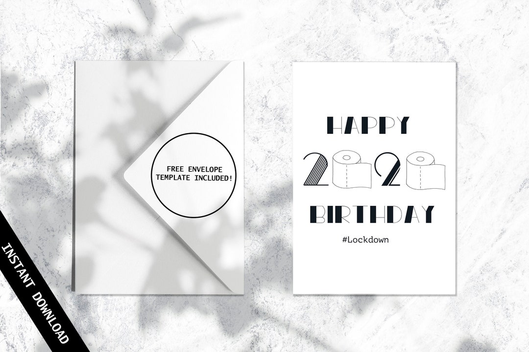 Digital Download| Funny 2020 Birthday | Isolation Card | Lockdown Card ...