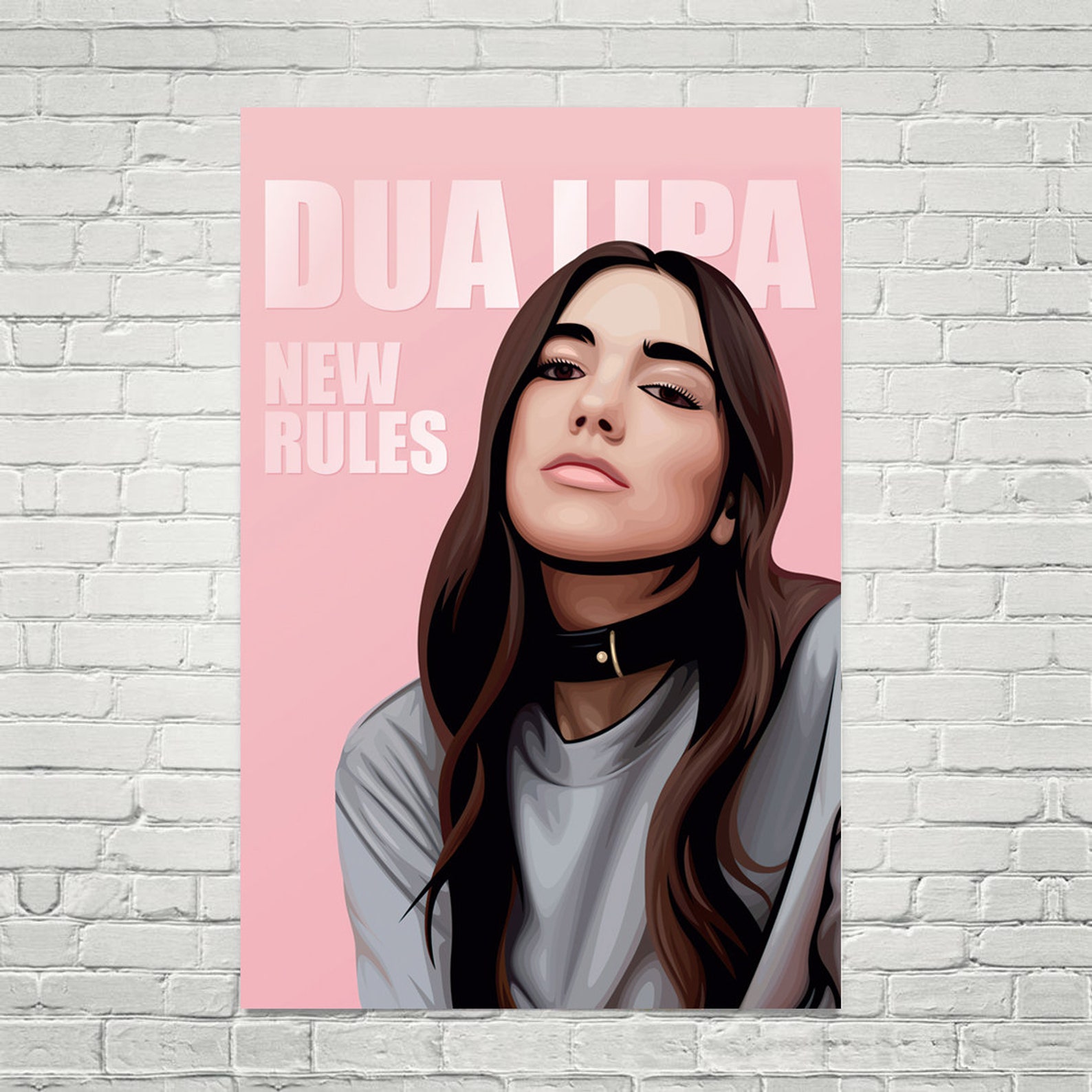 Dua Lipa Poster Dua Lipa art print Dua Lipa canvas Dua Lipa | Etsy