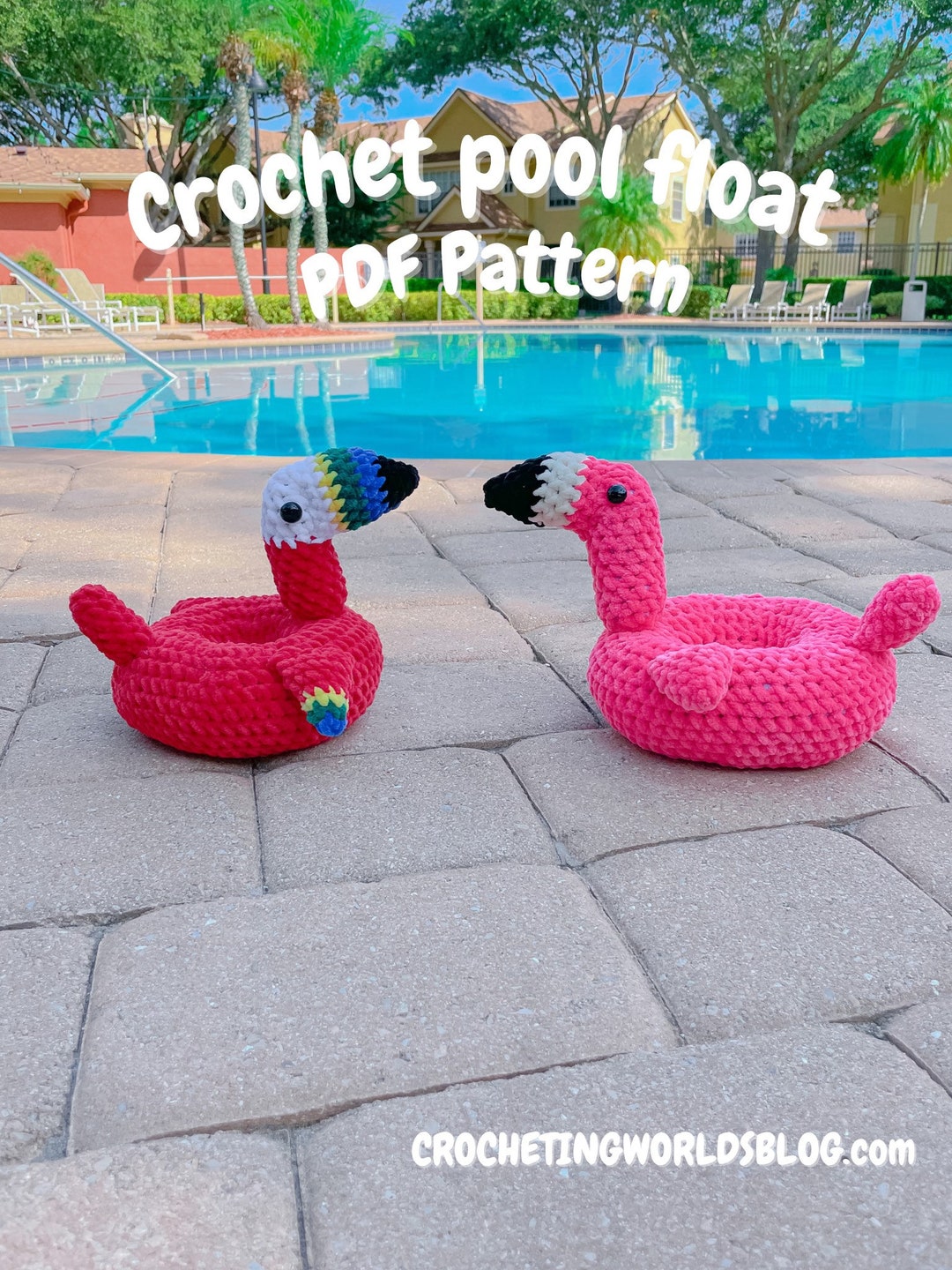 Parrot/flamingo Pool Float PDF Crochet Pattern | Crochetingworlds - Etsy