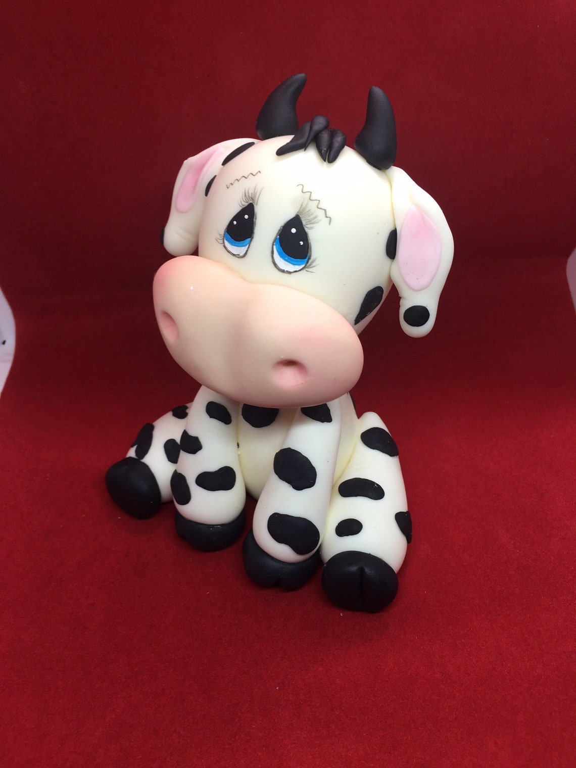 Cow Cake Topper Farm Cake Topper Cow Centerpiece Caw Room | Etsy