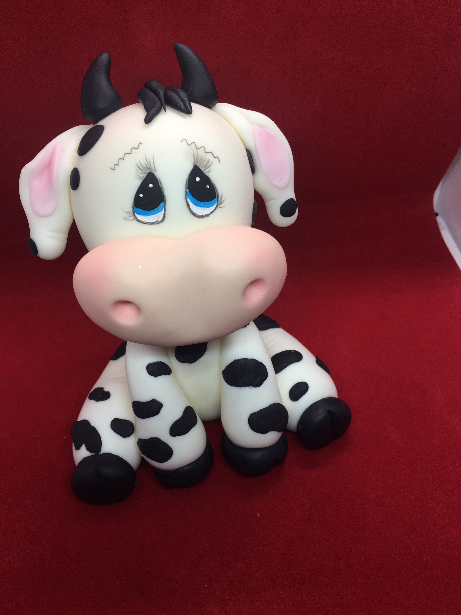 Cow Cake Topper Farm Cake Topper Cow Centerpiece Caw Room | Etsy