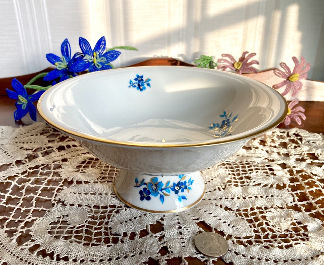 Lenox Pagoda Compote: Blue Chinoiserie Decor, Gold Accents - Etsy
