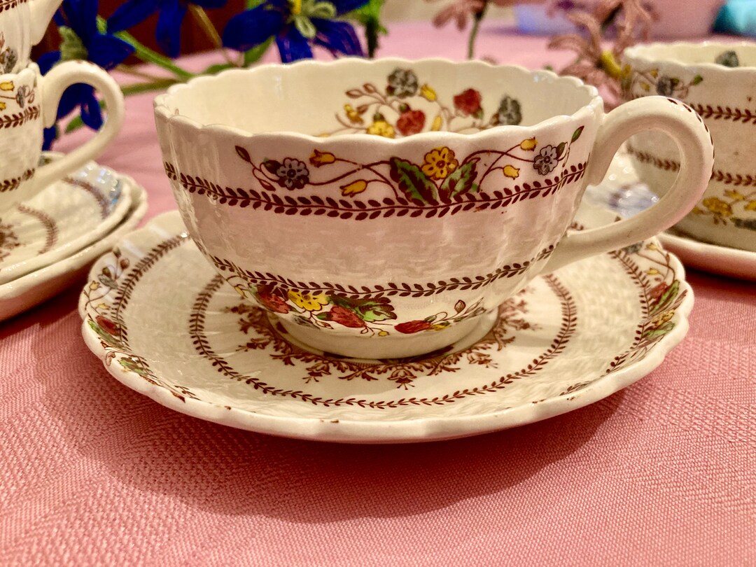 Set(4) Spode Cowslip Pattern Cup and Saucers - Etsy