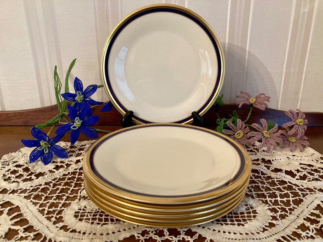 Set(6) Lovely Unused Lenox Blue Royale Bread and Butter Plates, Free ...