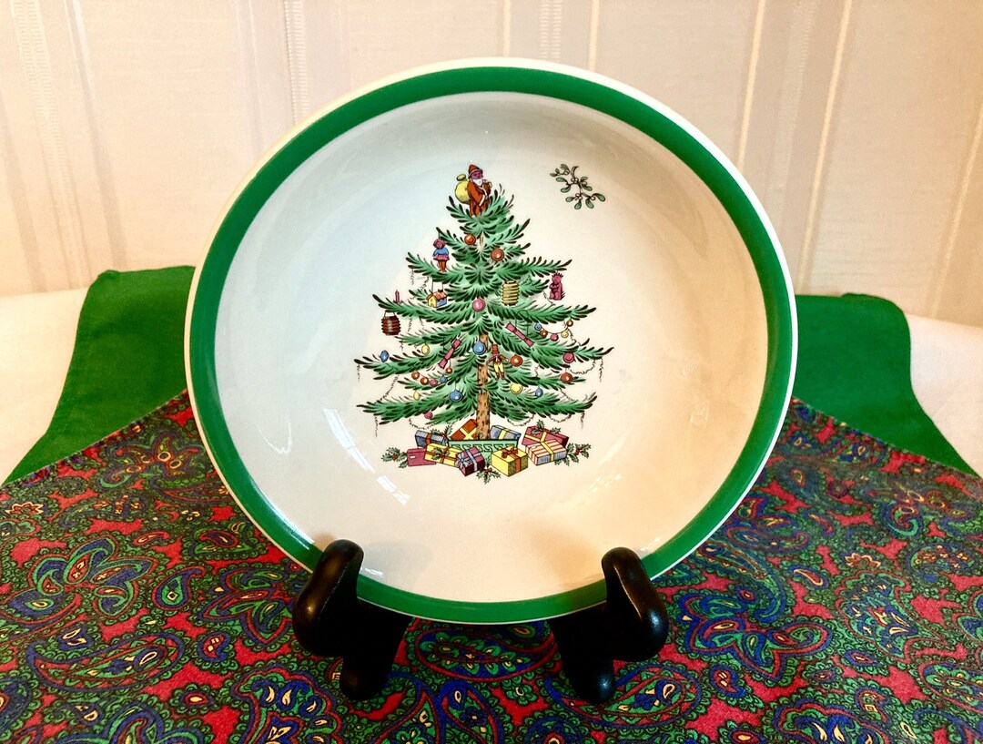 Spode Christmas Tree Pattern 6 1/4” Cereal Bowls(s) Made in England - Etsy