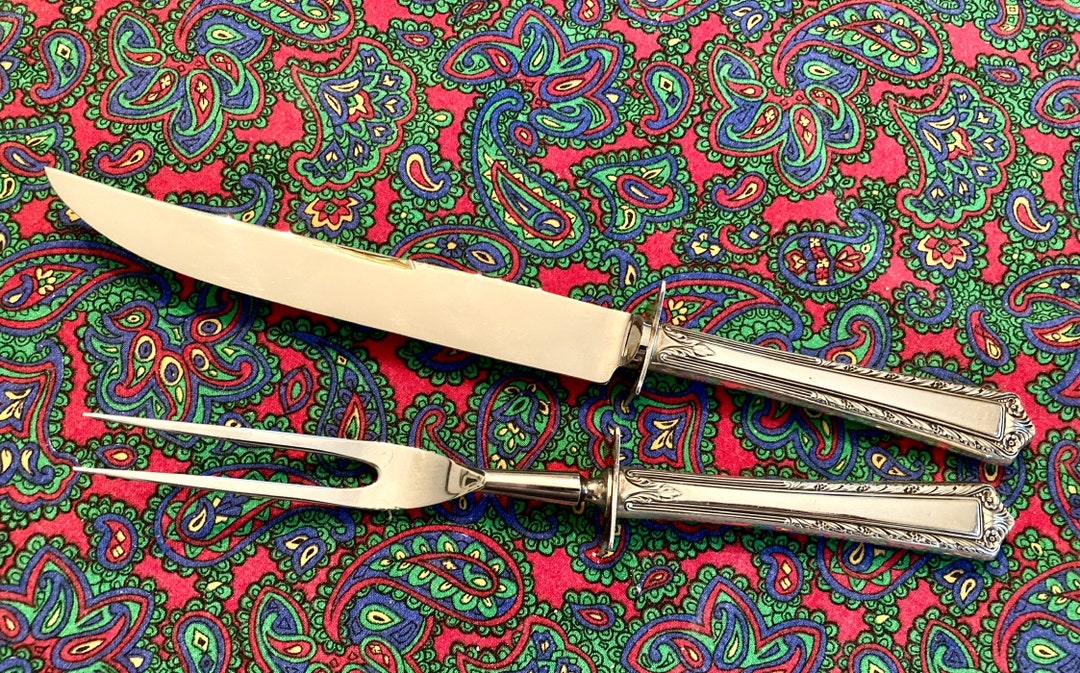 Fine Arts Processional Sterling Carving Set Sterling Handle Stainless ...