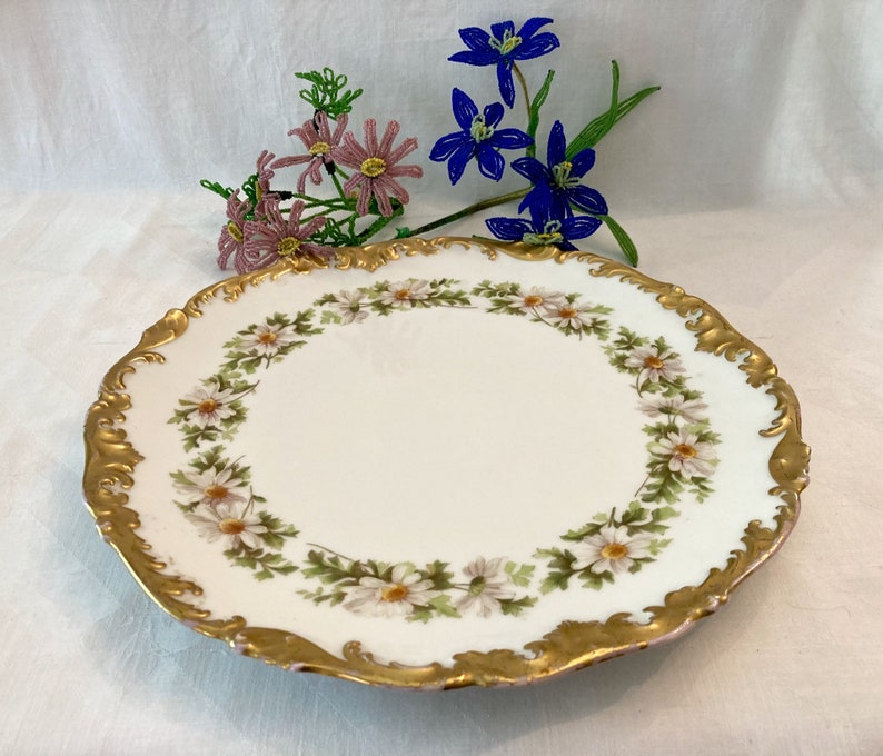 Antique T&V Limoges Daisy Chain Round Platter or Chop Plate - Etsy
