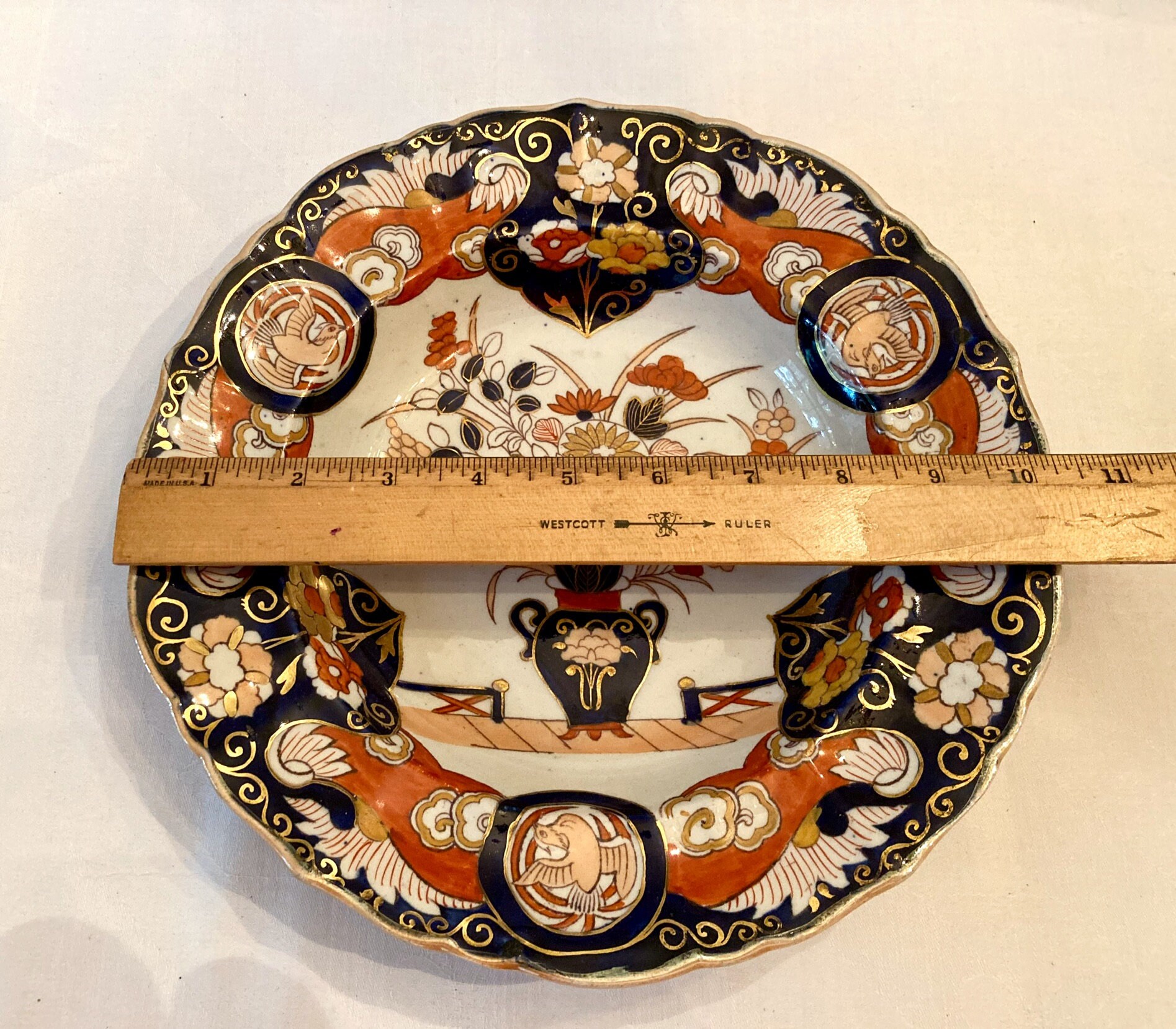 Antique Masons Ironstone Vase Fence & Doves Pattern Large Soup Plate - Etsy