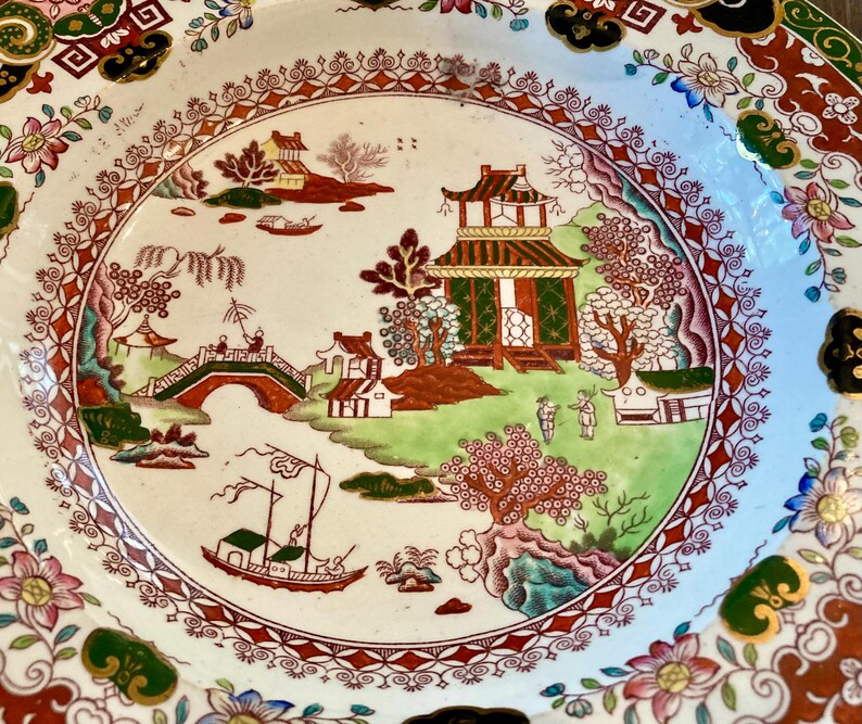 Antique Ashworth Brothers Ironstone "pekin Japan" Large 10 1/2" Soup ...