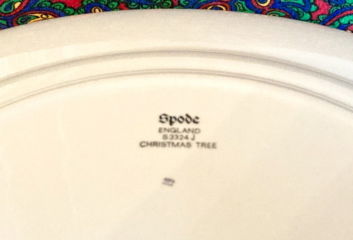Spode Christmas Tree Pattern Large 10 3/4 Dinner Plates Made in England ...