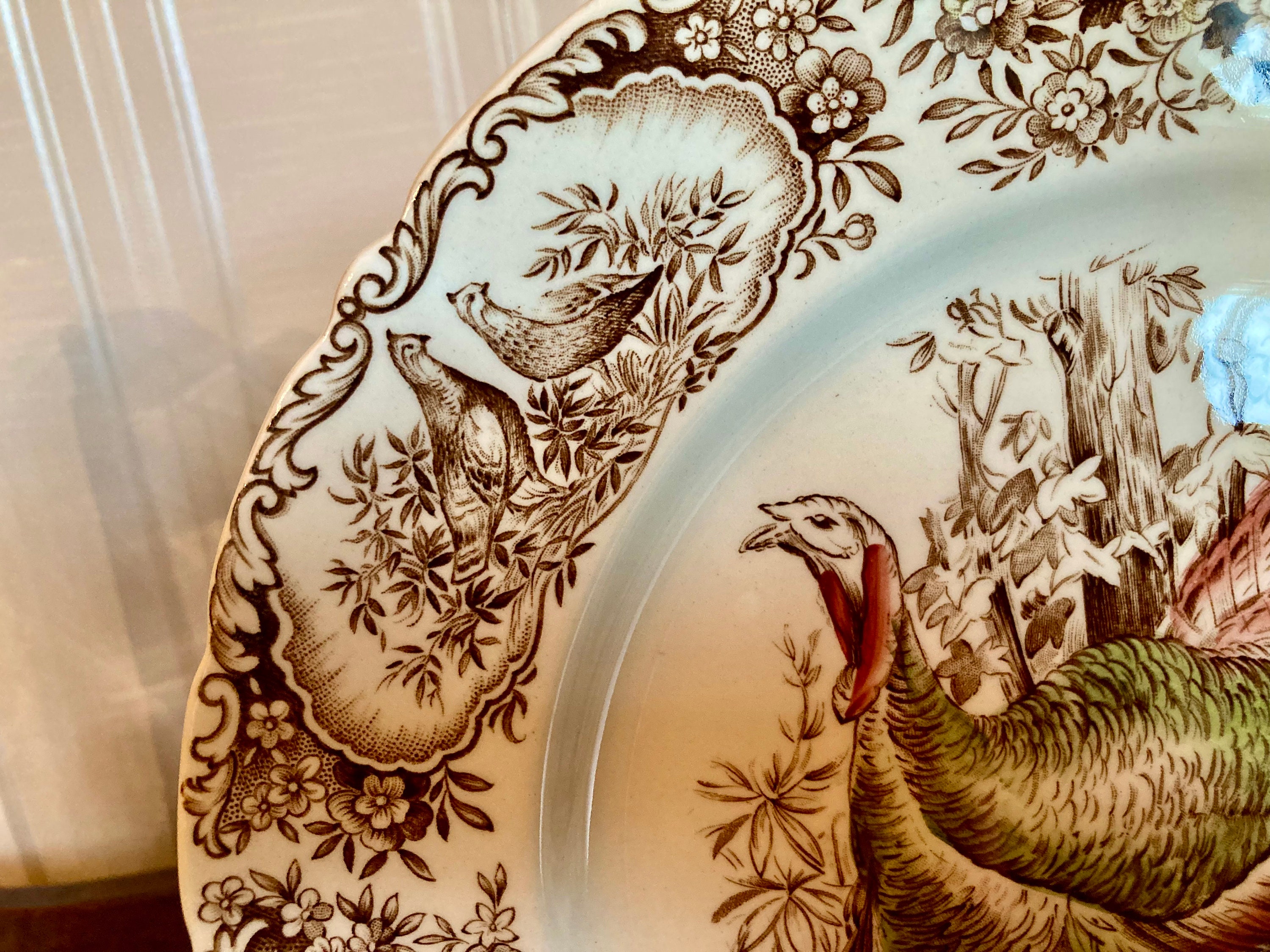 Johnson Brothers WILD TURKEYS BROWN native American Dinner Plates - Etsy