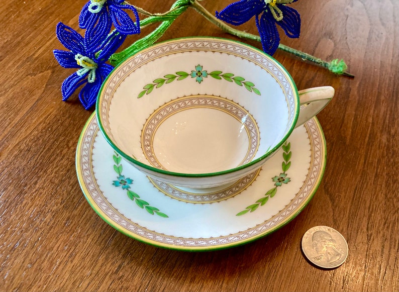 Minton KENT Bone China Footed Cup and Saucer Set - Etsy