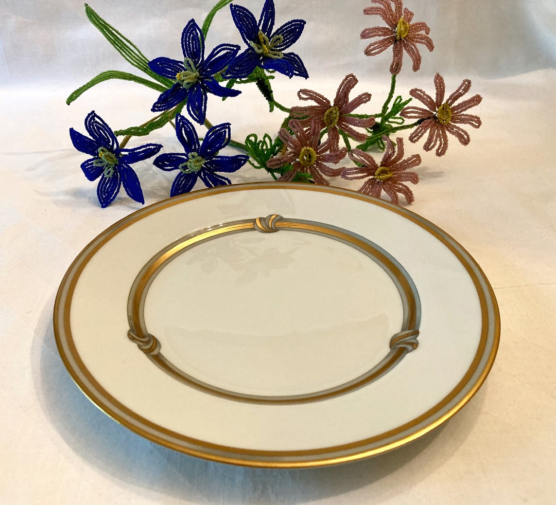 Christofle Ruban or Bread Plate: Gold Ribbon Limoges China (6 3/8") - Etsy