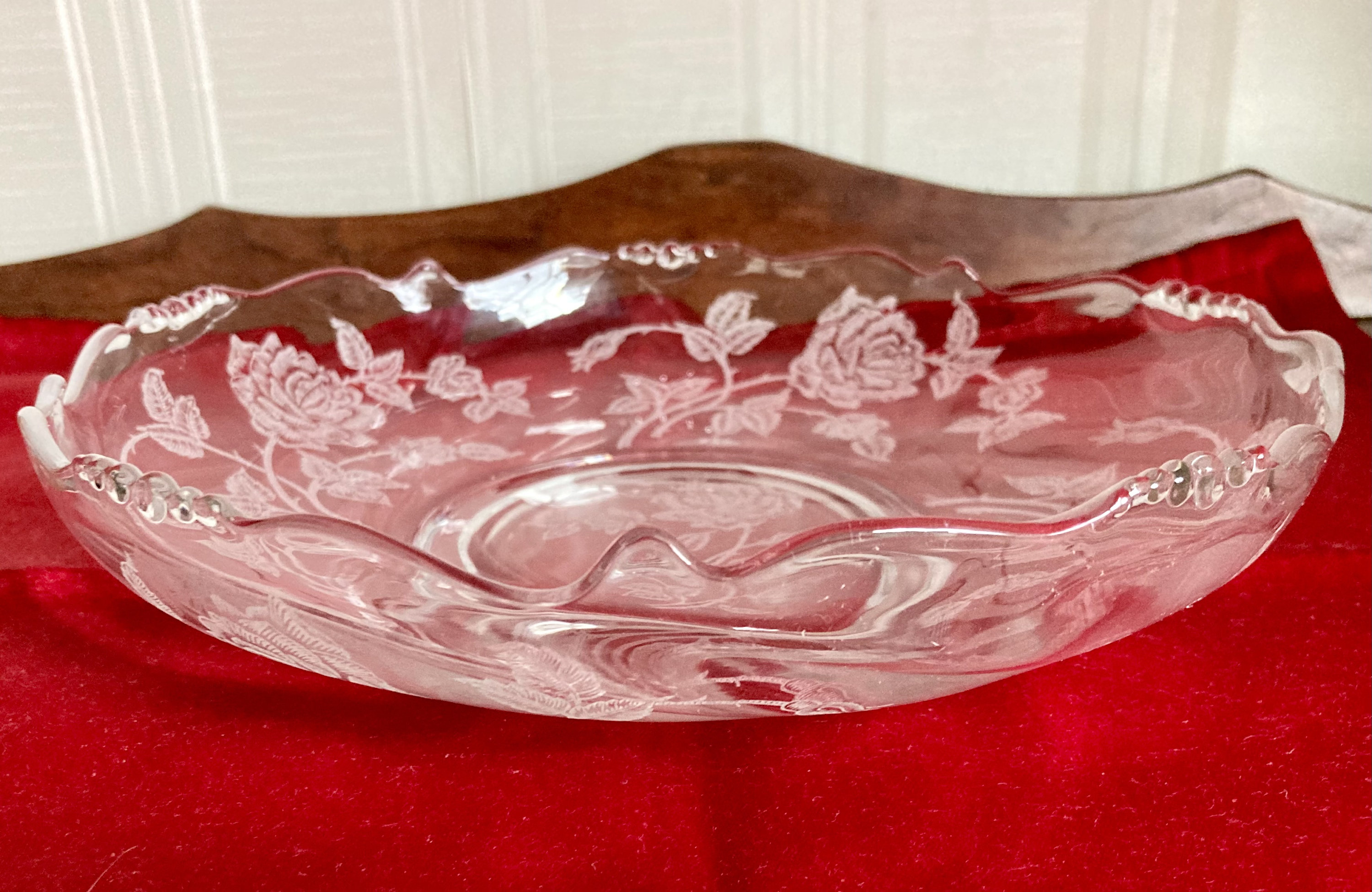 Lovely Heisey ROSE Etch 515 Gardenia Bowl - Etsy