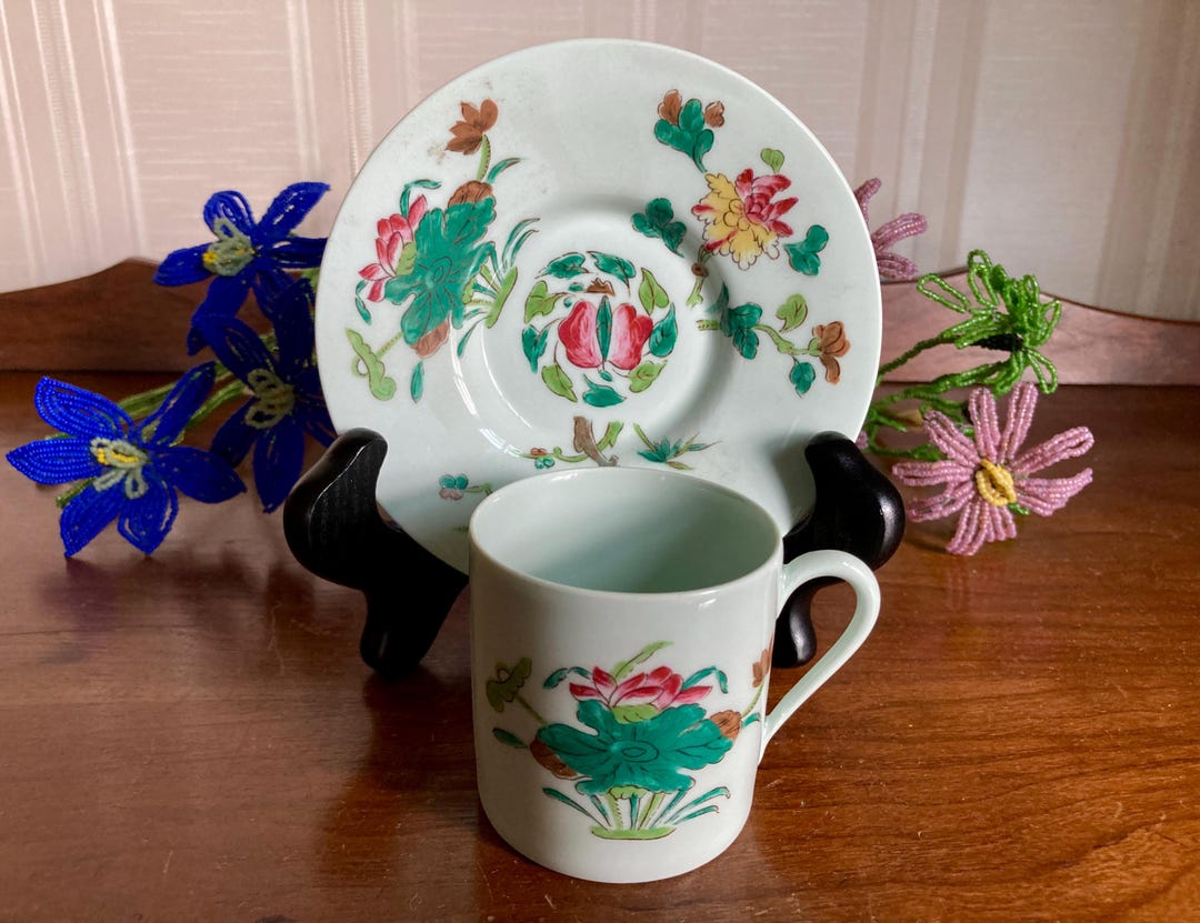 Ceralene Raynaud Limoges Demitasse Cup & Saucer: Celadon Nymphia ...