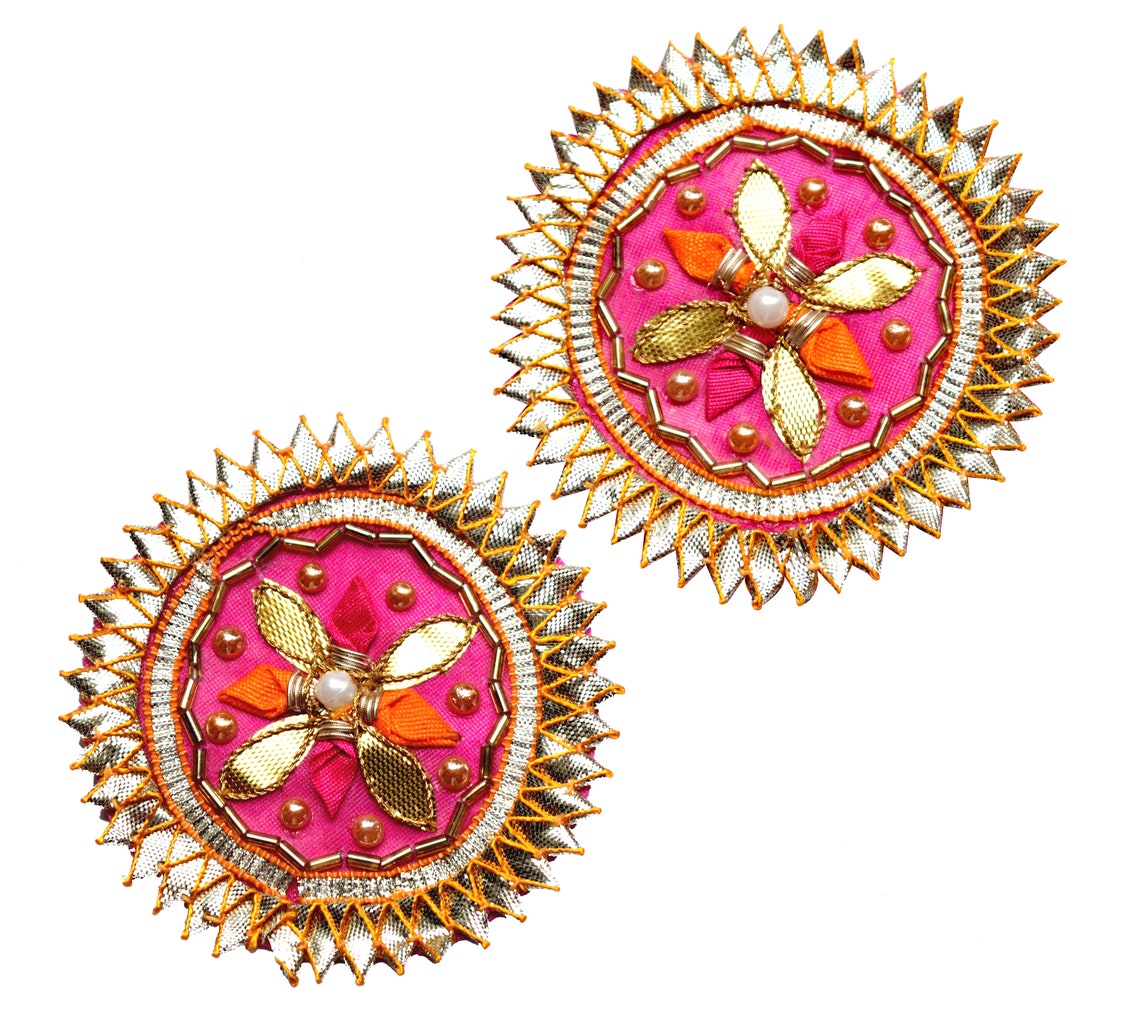 Pack of 10 Pcs ,gota Patti Handwork Patch, Budwork, Gota Flower,floral ...