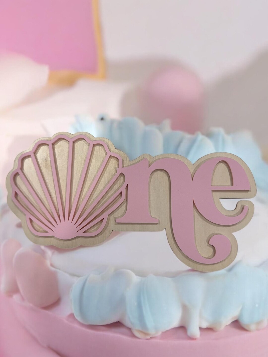 Custom Seashell Cake Topper, Under the Sea Cake Topper, Mermaid Cake ...