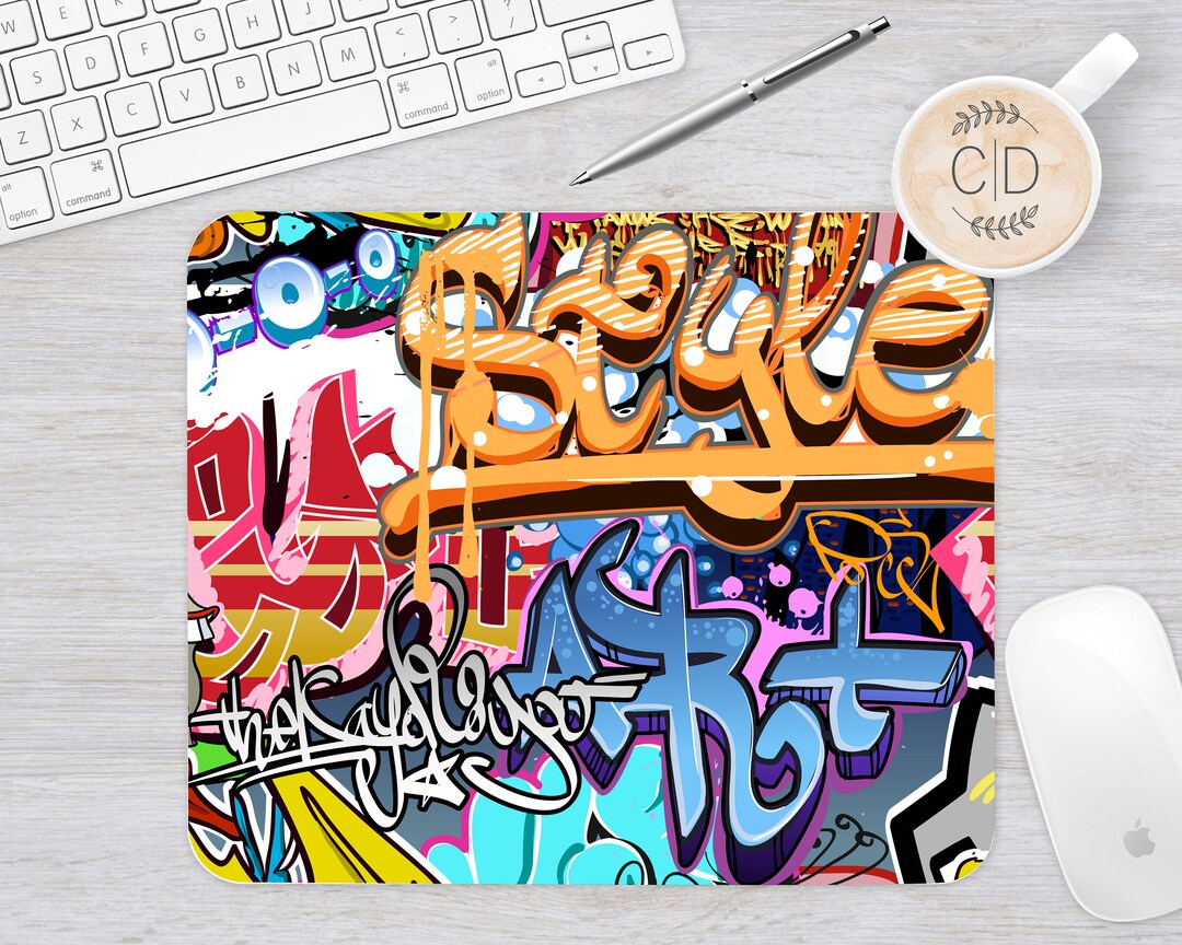 Mouse Pad Graffiti Mouse Pad - Office Mouse Pad - Personalized Mouse ...