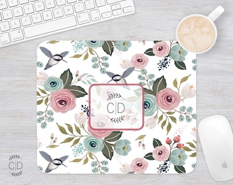 Mouse Pad Spring Floral Mouse Pad Floral Mouse Pad Office Mouse Pad ...
