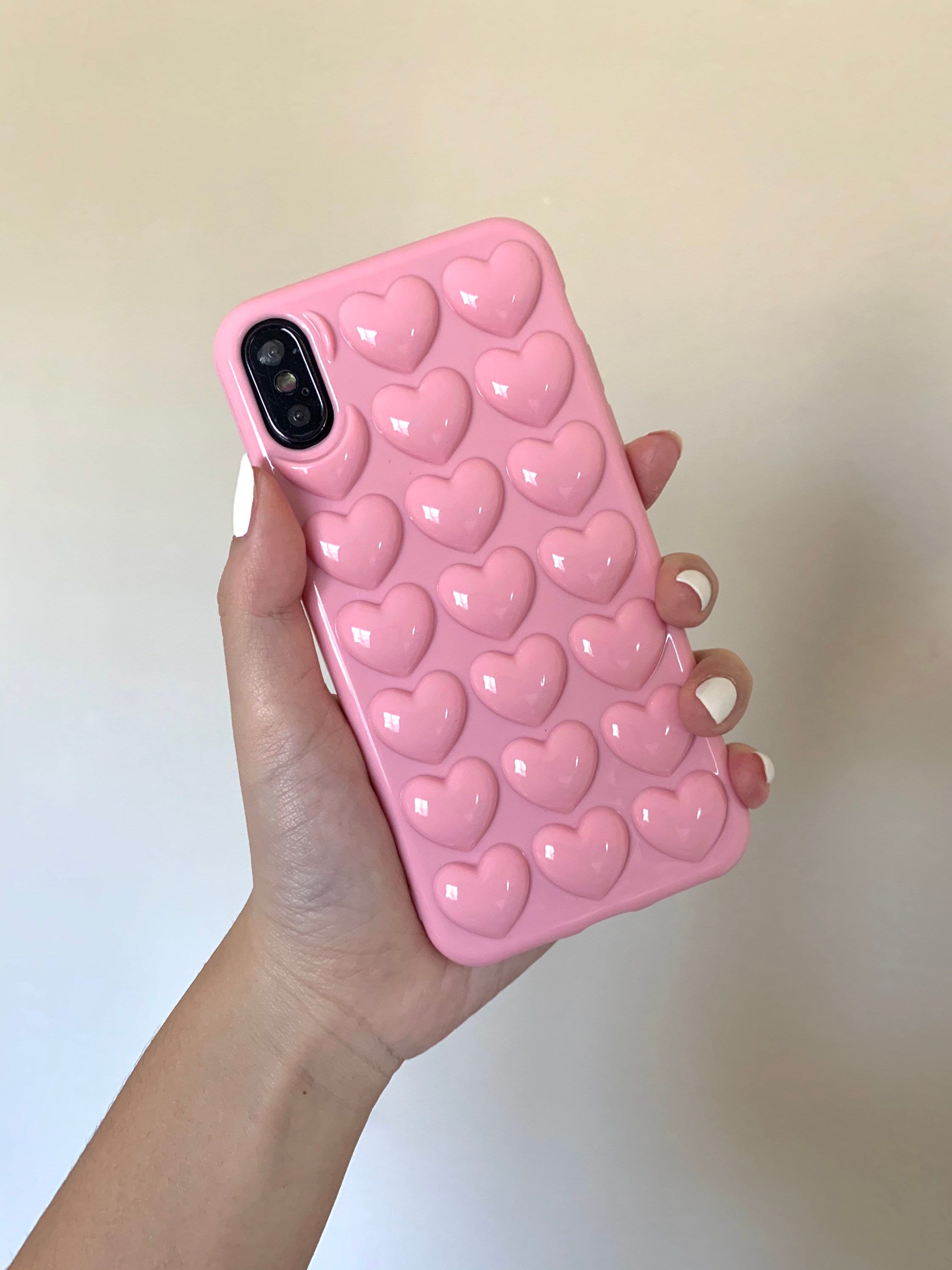3D Heart Bubbles Pastel Pink Cute Trendy Iphone 12 Case Cover - Etsy