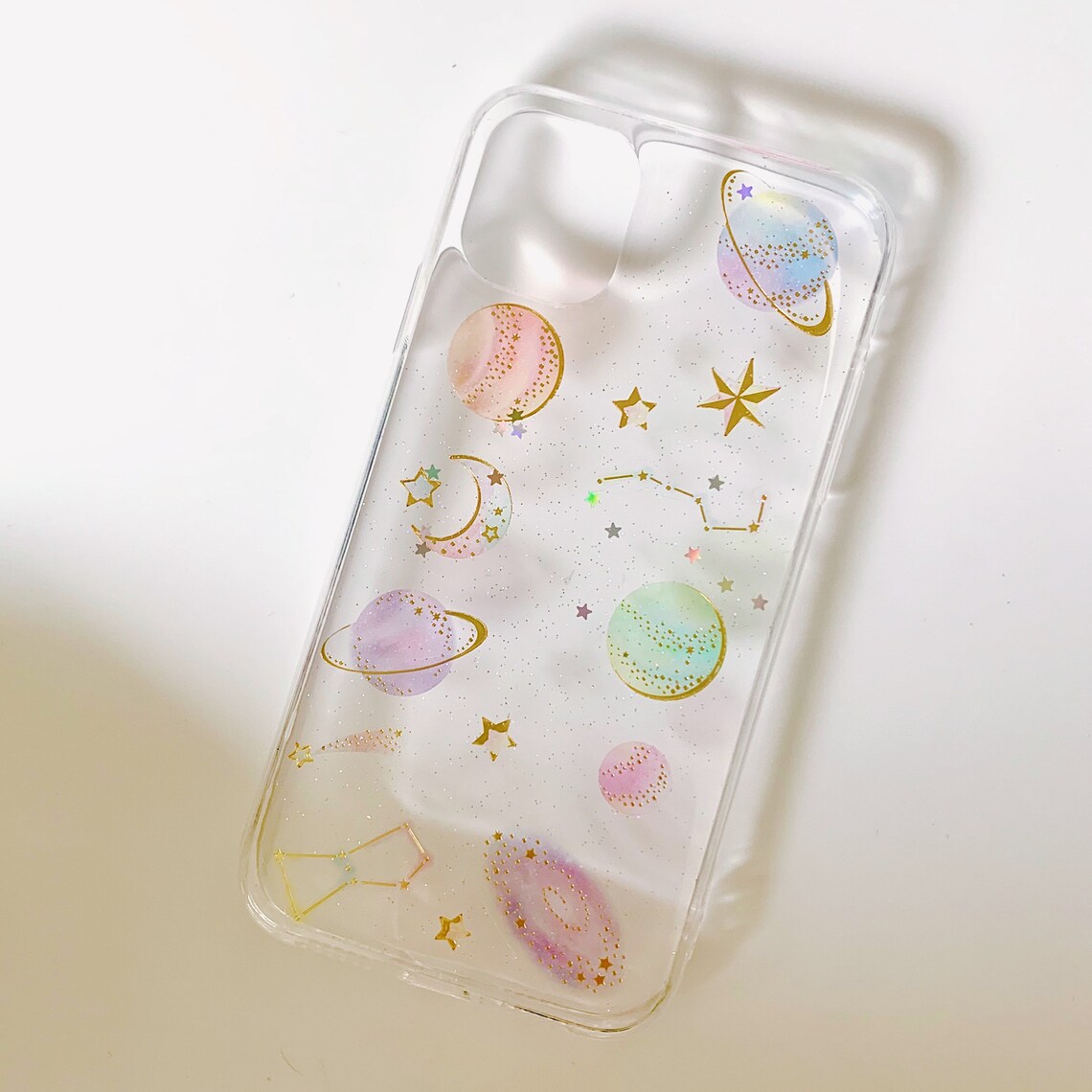 Galaxy Stars Planet Universe Transparent Glitter Bling Cute - Etsy