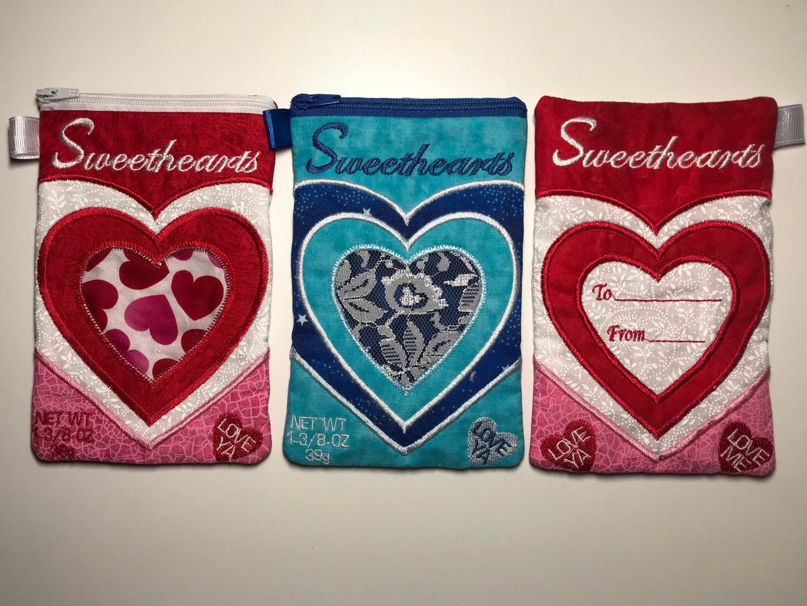 Sweethearts Bag Valentine ITH Treat Embroidery Design Lined - Etsy