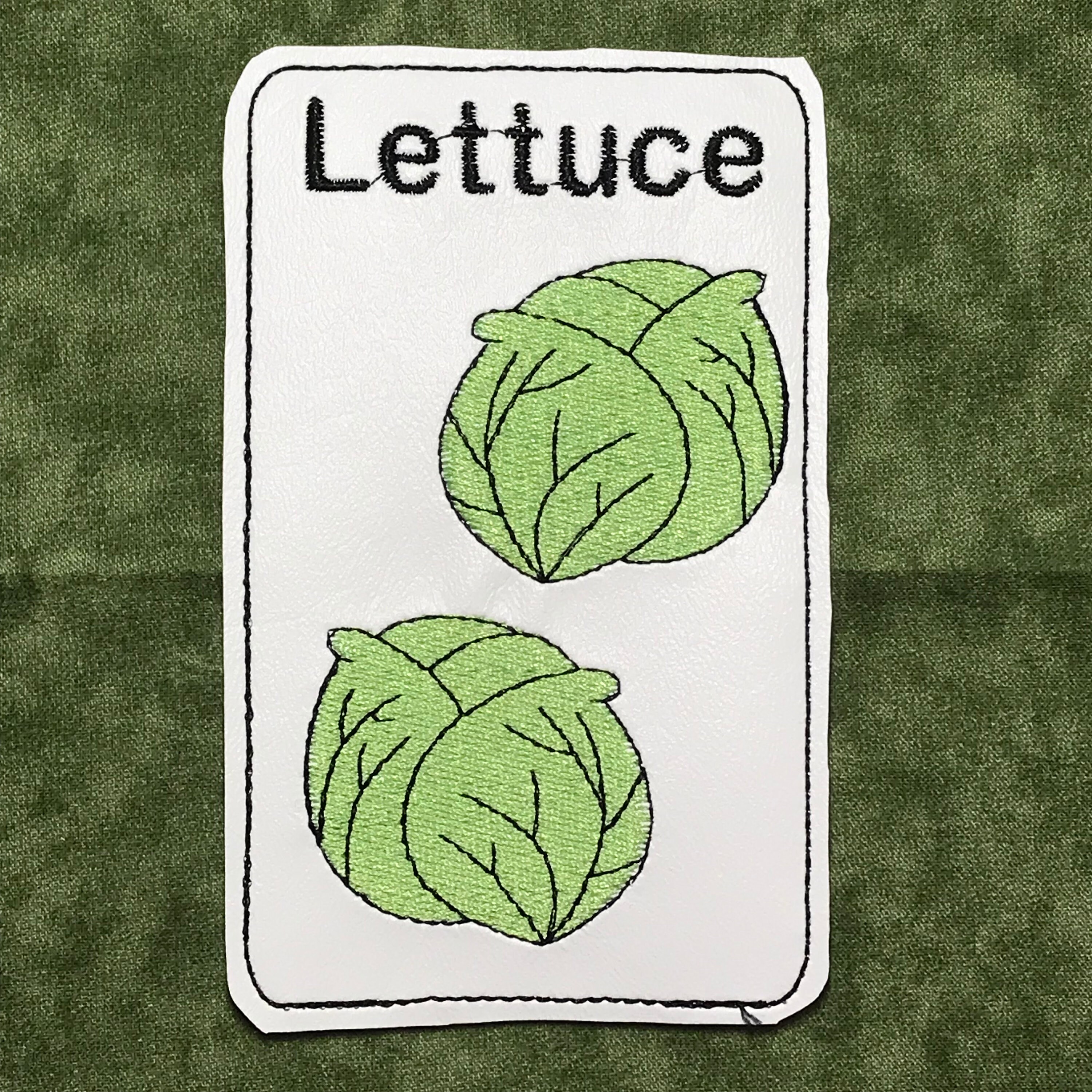 Lettuce Garden Markers Stakes - ITH Embroidery Design Files - Instant ...