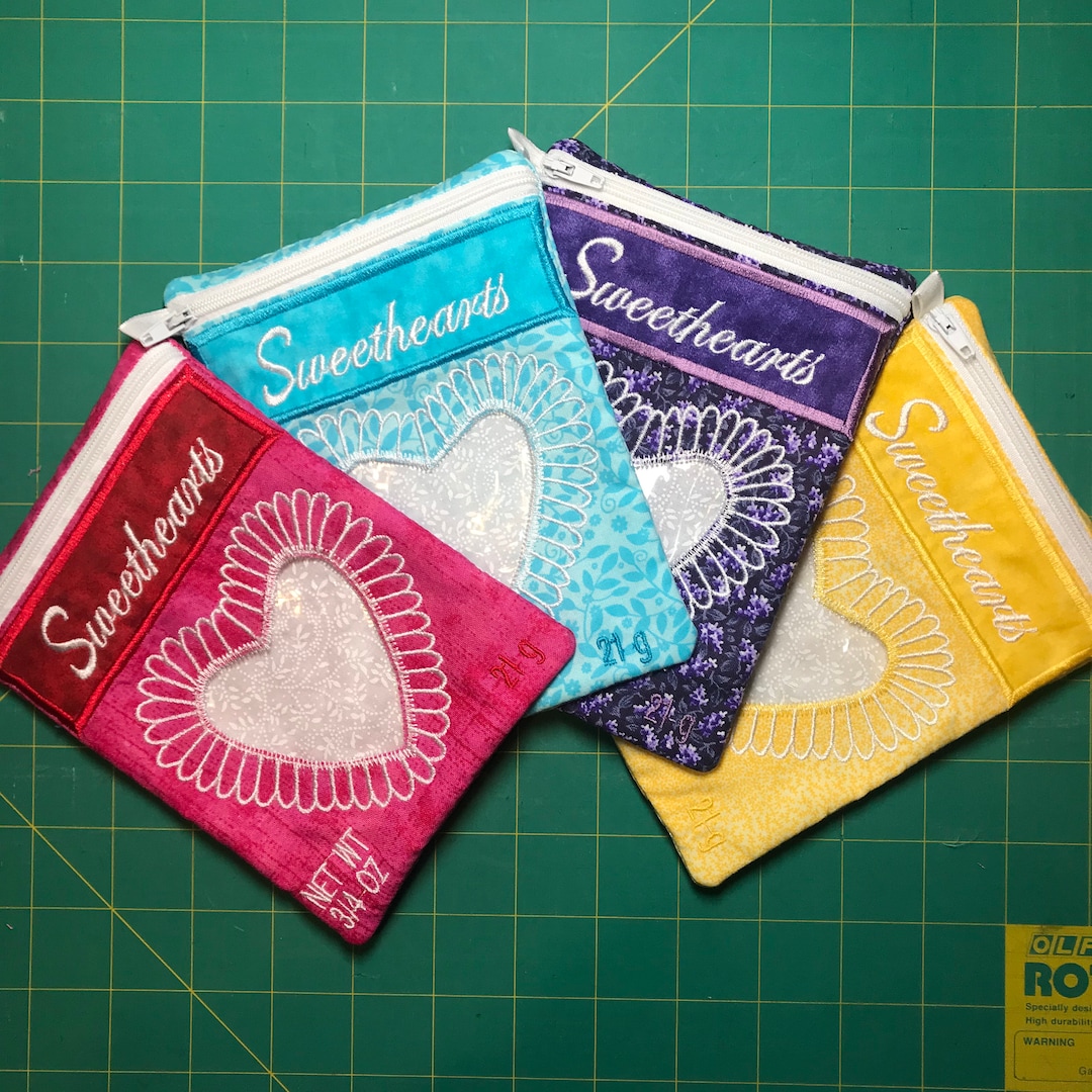 Sweethearts Bag, Valentine's Day Treat ITH Embroidery Designs, Lined ...