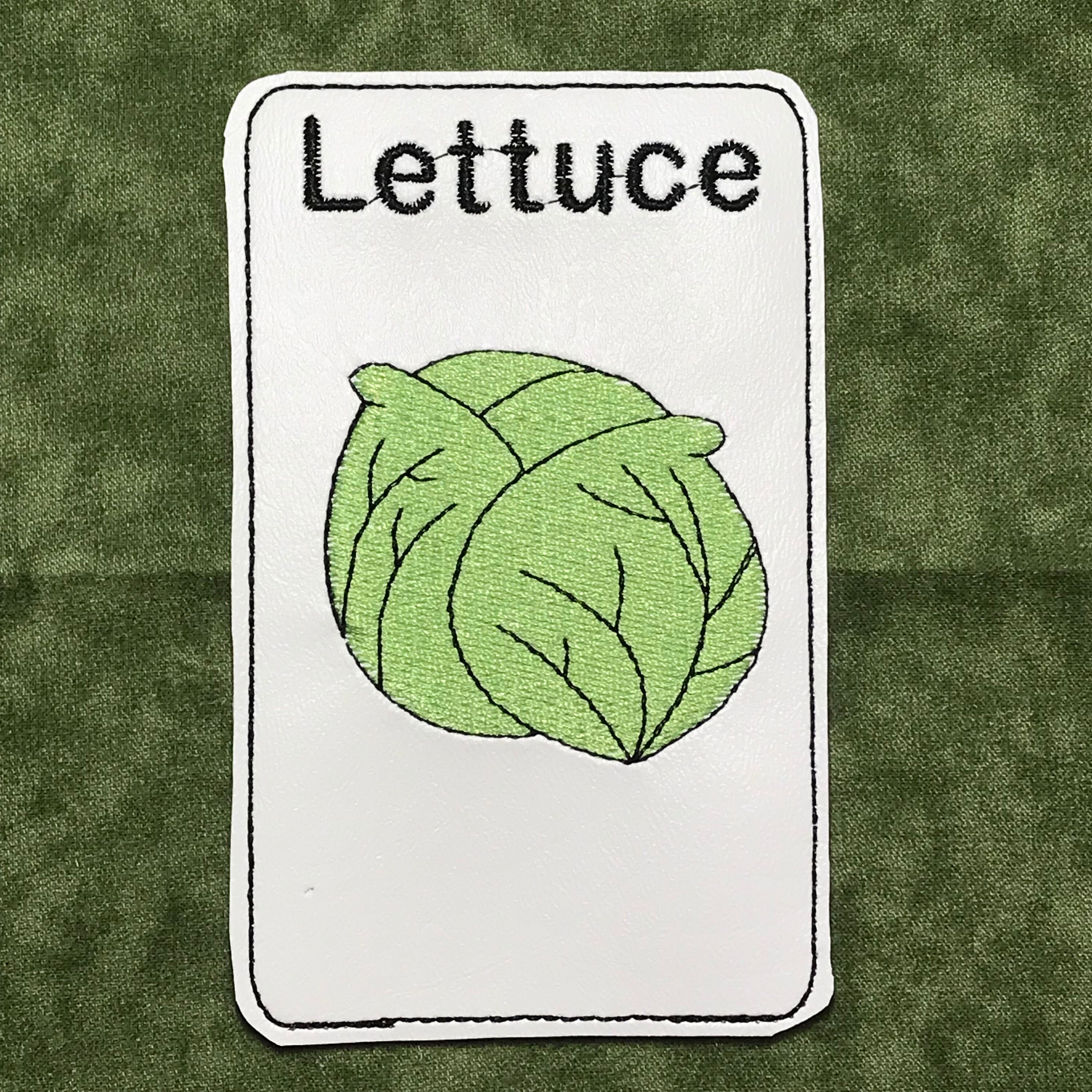 Lettuce Garden Markers Stakes - ITH Embroidery Design Files - Instant ...