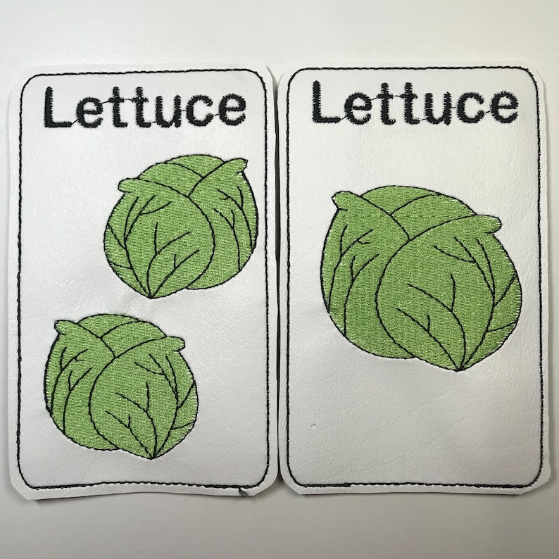 Lettuce Garden Markers Stakes - ITH Embroidery Design Files - Instant ...