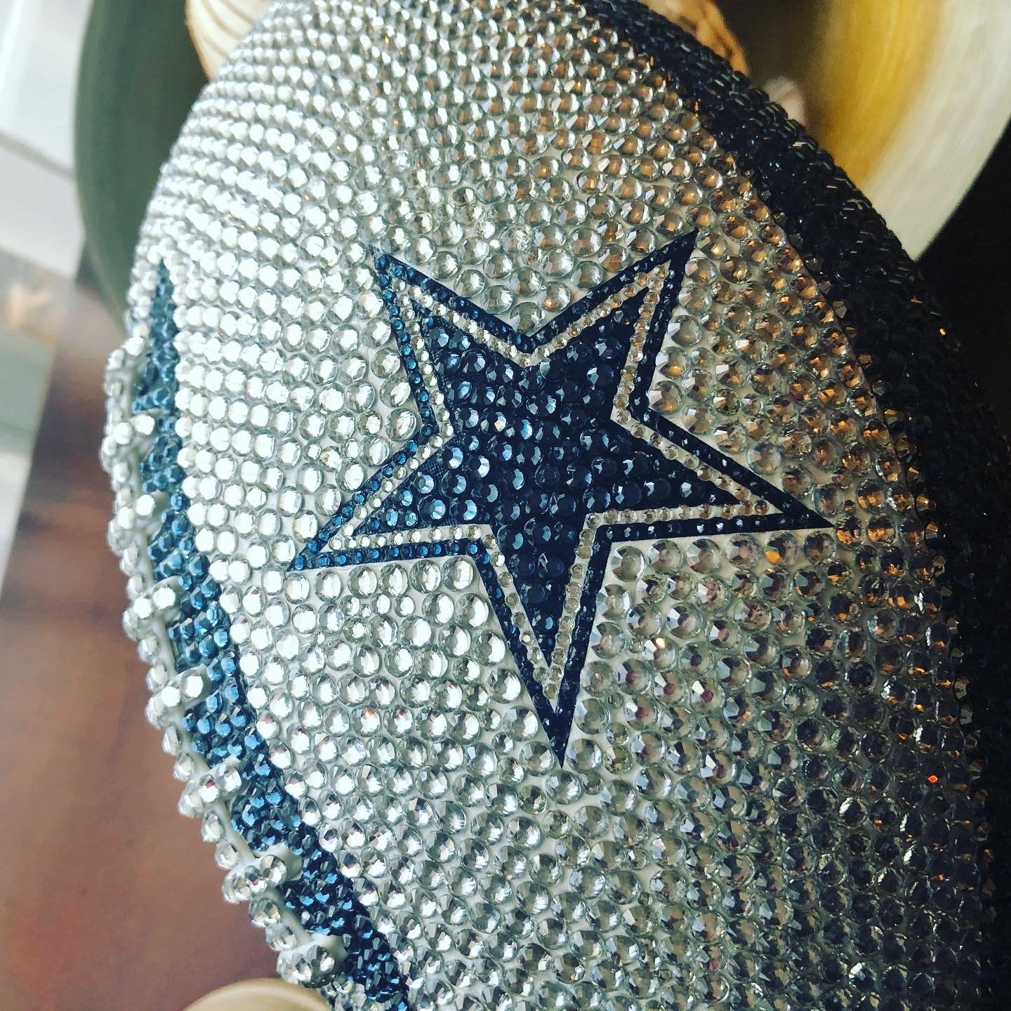 Blinged Out Full Size Dallas Cowboys Rhinestone Football - Etsy